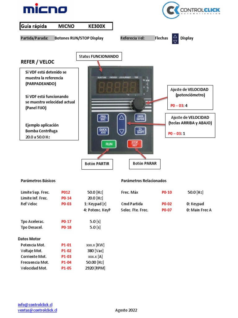 Guía MICNO KE300X - Control Keypad | PDF