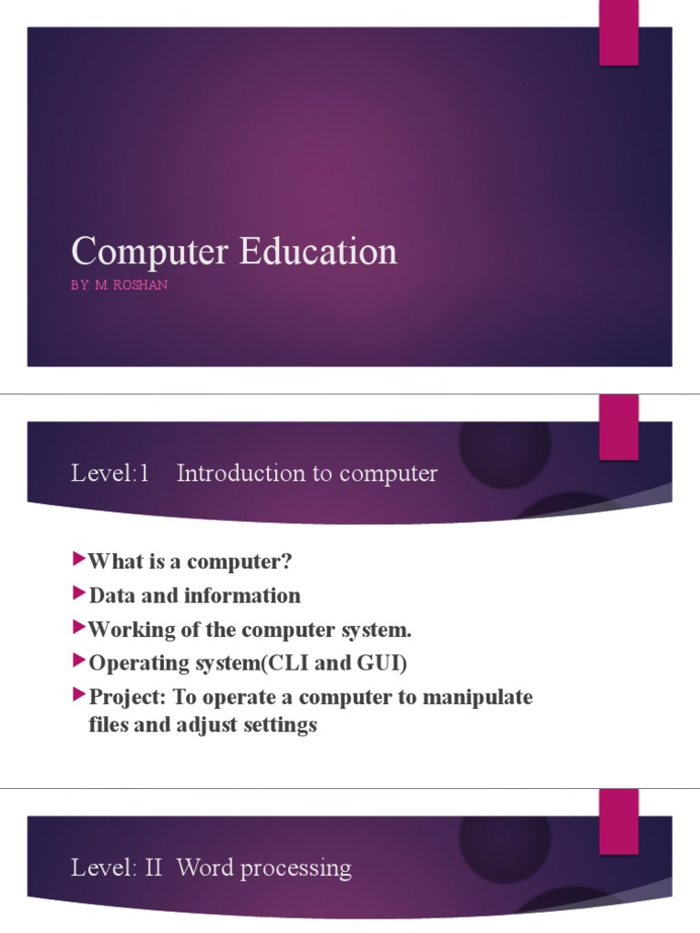 Computer Education by M. Roshan | PDF | Websites | World Wide Web