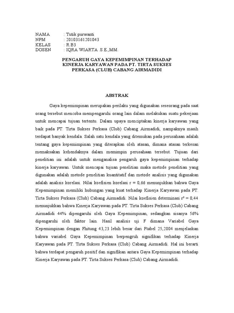 Proposal Uas Metode Penelitian | PDF