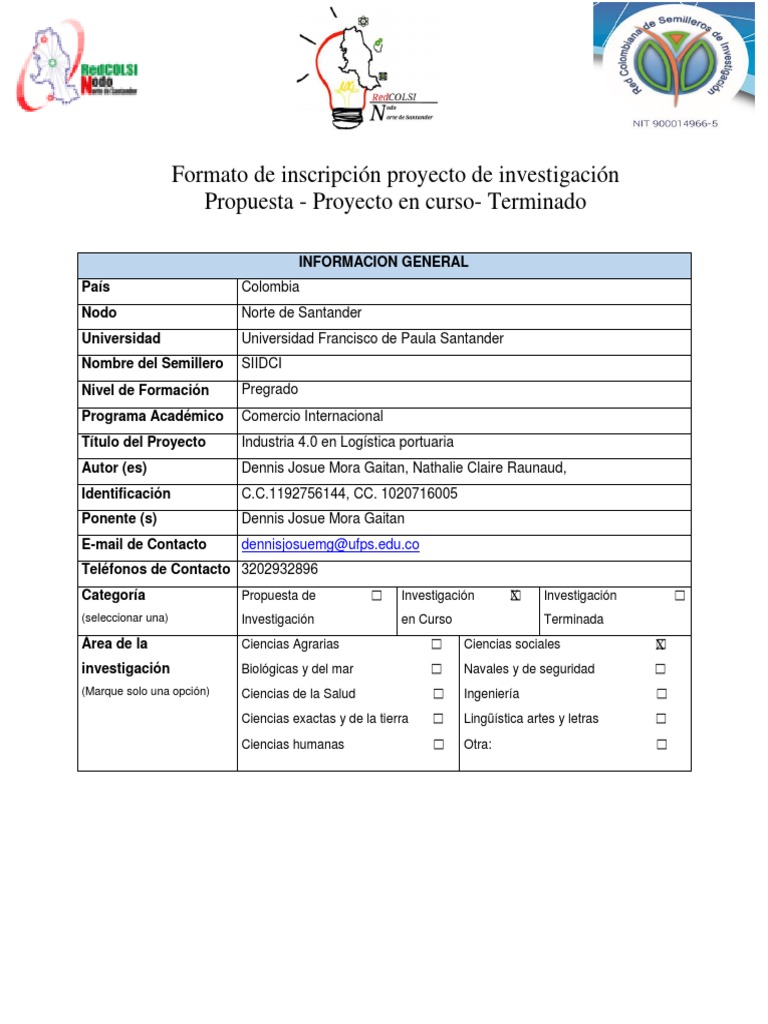 Formato Red-Col JM FN | PDF | Colombia | Internet de las Cosas