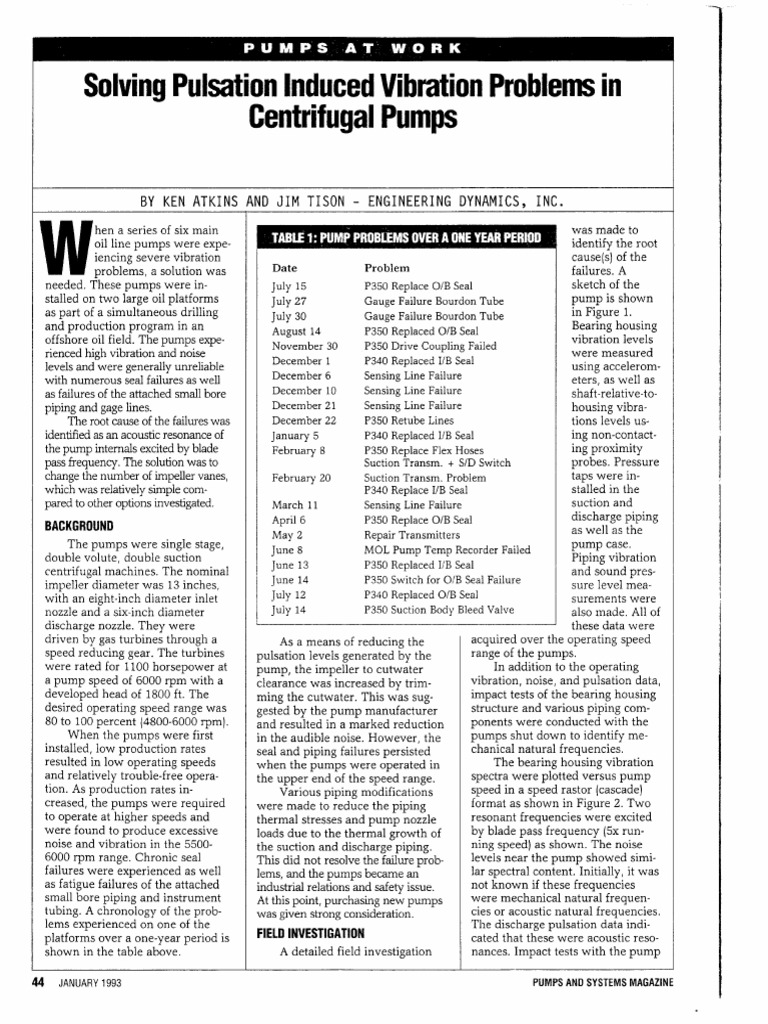 EDI No.62 - Solving Pulsation Induced Vibration Problems in Centrifugal ...