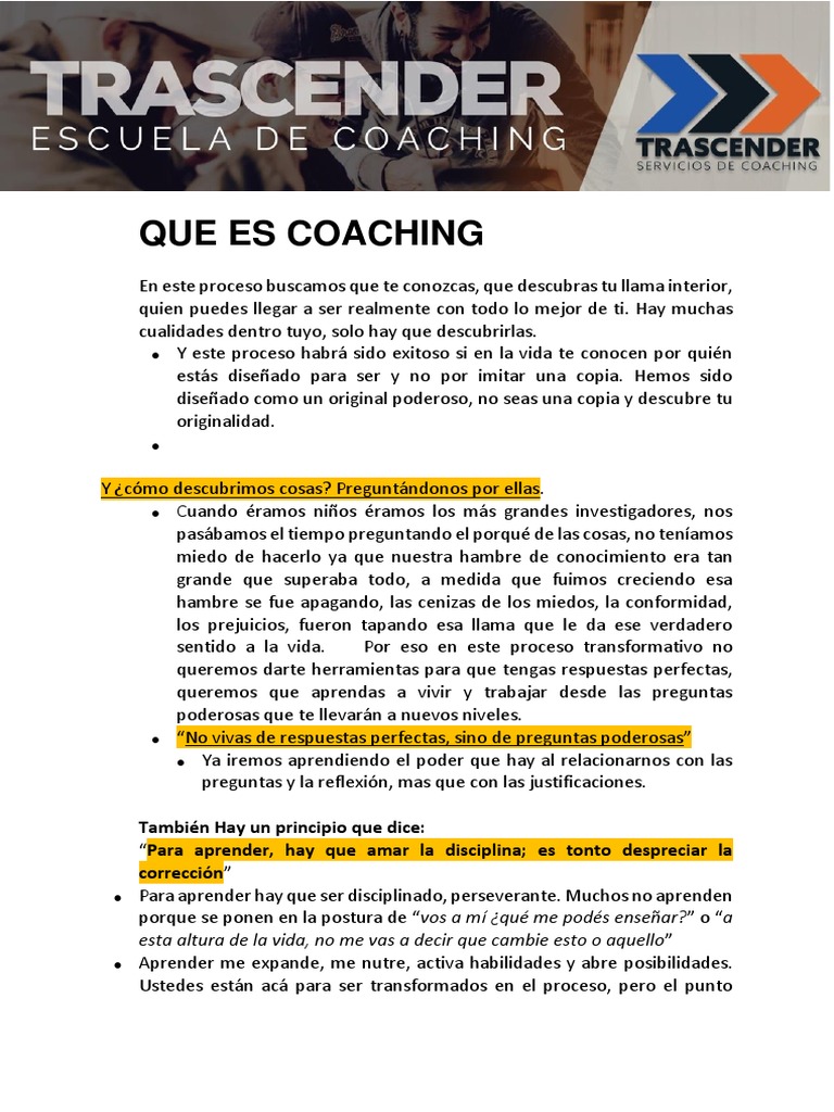 Clase 1 Que Es Coaching | PDF | Conocimiento | Verdad