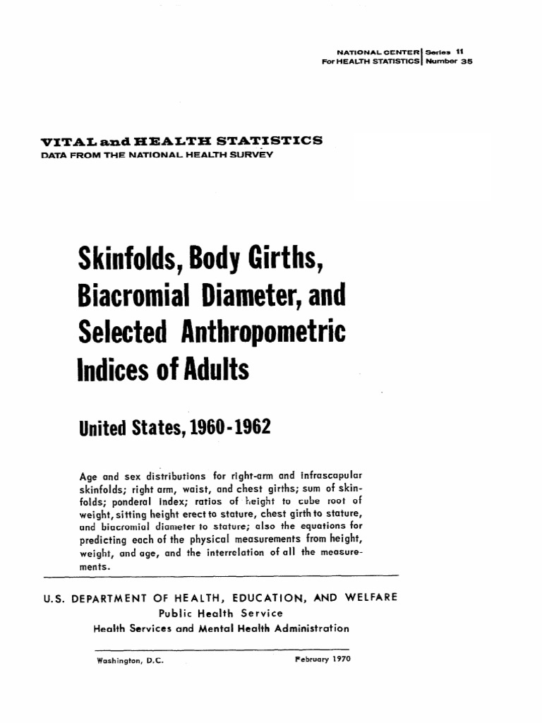 sr11_035acc-Body Measurements-NHANES-1962 | PDF | Obesity | Anthropometry