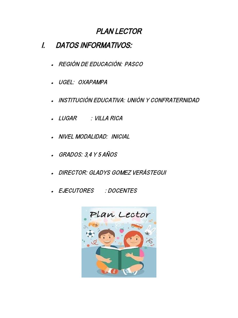 Plan Lector-2023 | PDF | Educación primaria | Enseñando