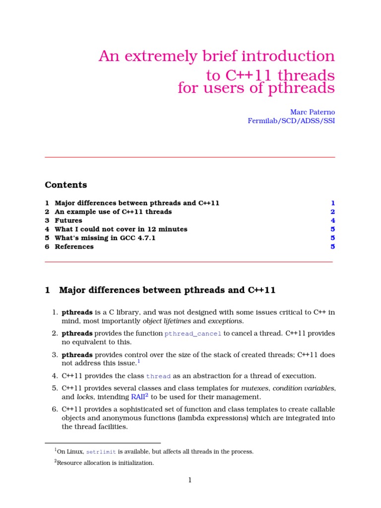 c11 Threads Paper | PDF | C++ | Anonymous Function
