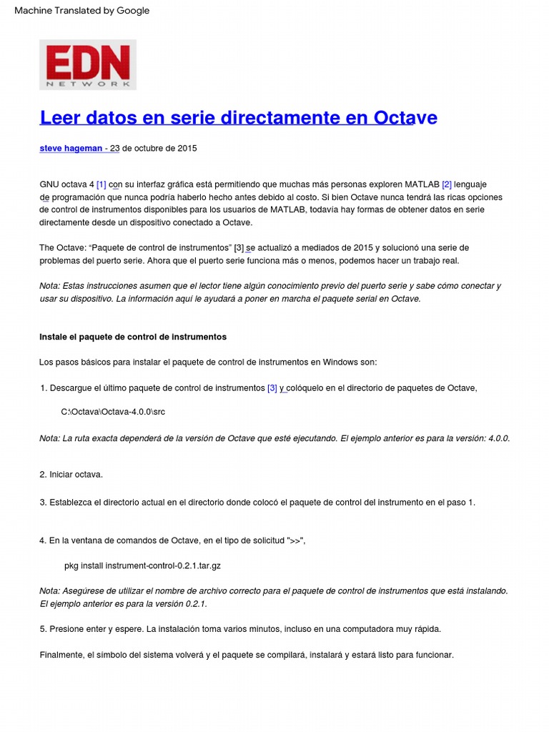 Read Serial Data Directly Into Octave | PDF | Almacenador intermediario ... Read Serial Data Directly Into Octave | PDF | Almacenador intermediario ...