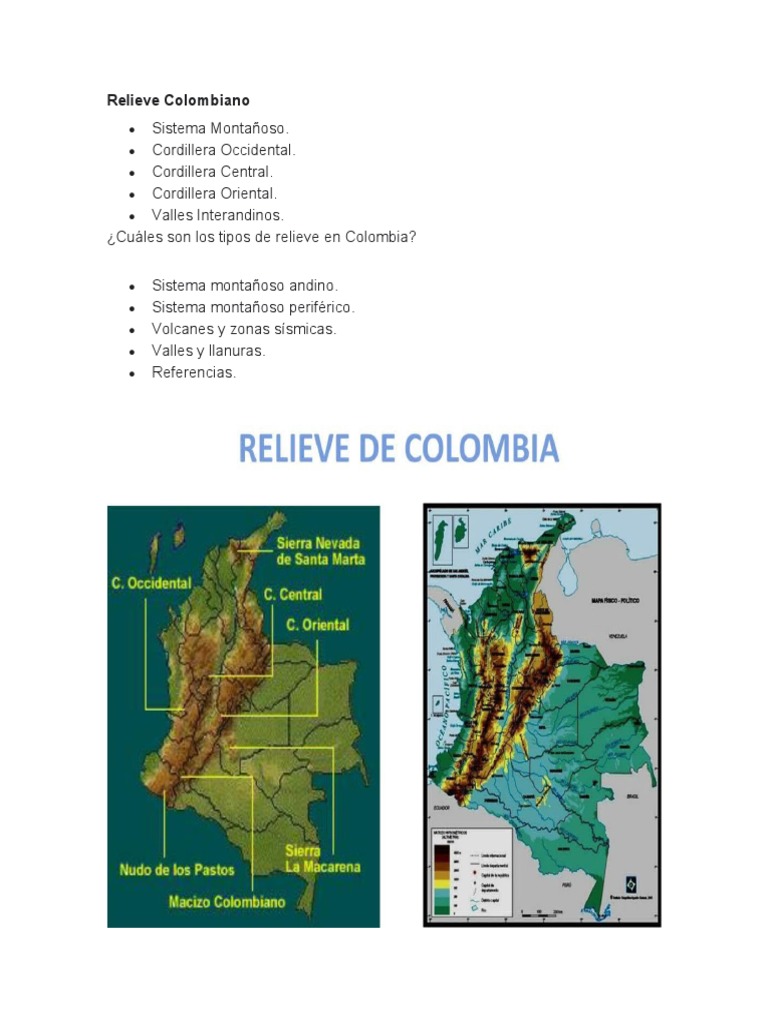 Relieve Colombiano | PDF | Ciencia y matemáticas