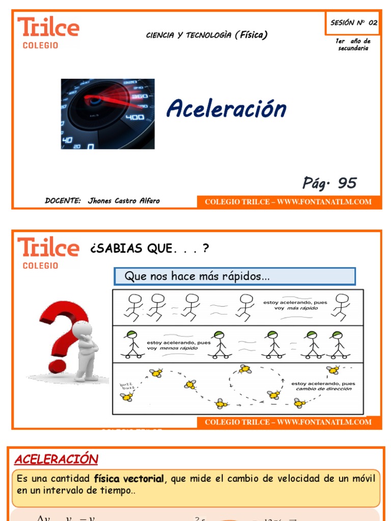 Aceleración: (Física) | PDF | Aceleración | Velocidad