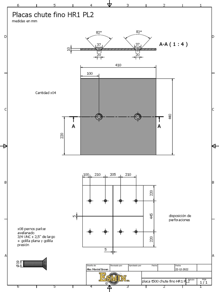 Placa t500 Chute Fino HR1 PL2 | PDF