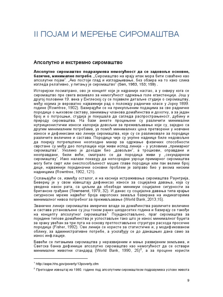 Pojam I Merenje Siromaštva | PDF