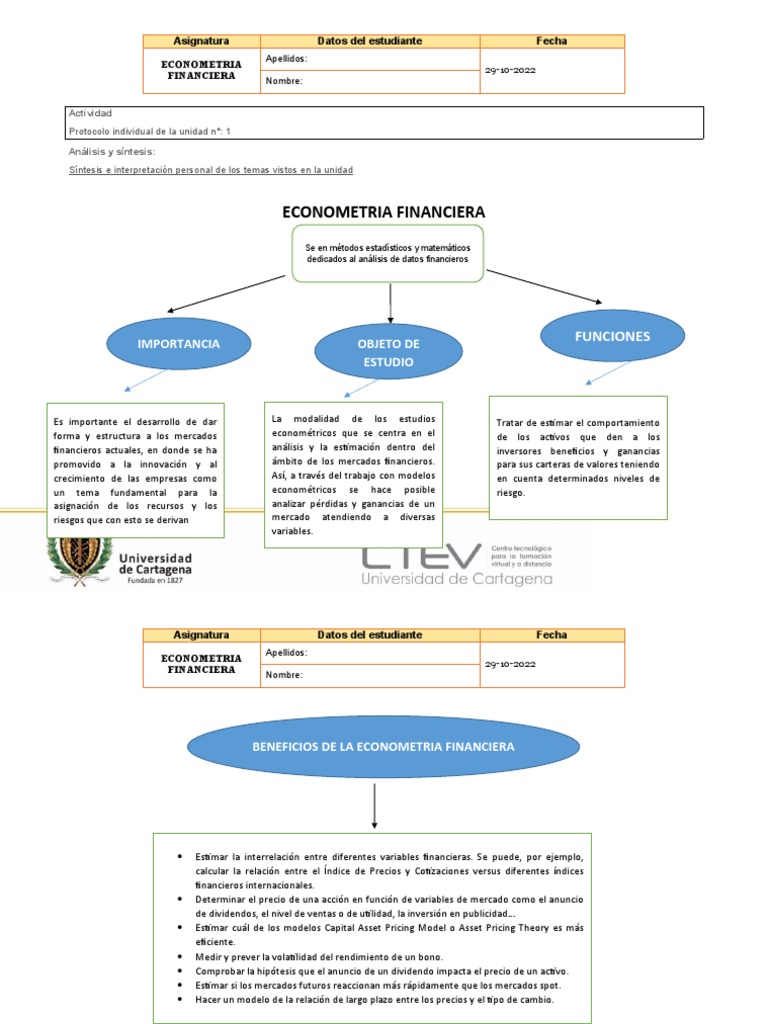 Econometria Financiera | PDF | Econometría | Ciencias económicas