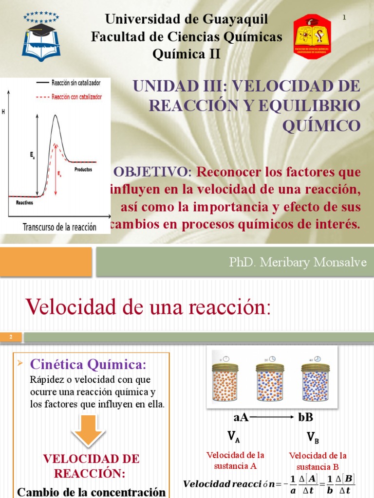 Velocidad de Reacción y Equ Quimico (Nueva) | PDF | Reacciones químicas ...
