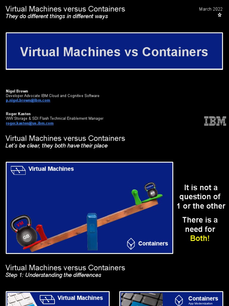 13-Virtual Machines Versus Containers - 2022-Mar-25 | PDF | Virtual Machine | Operating System