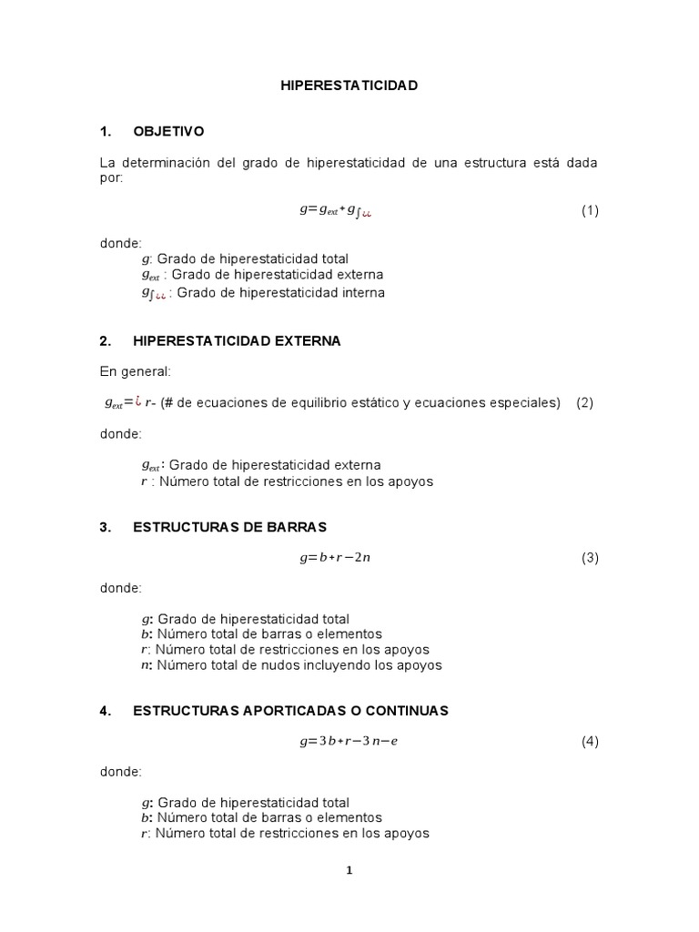 Hiperestaticidad | PDF | Ingeniería estructural | Análisis matemático