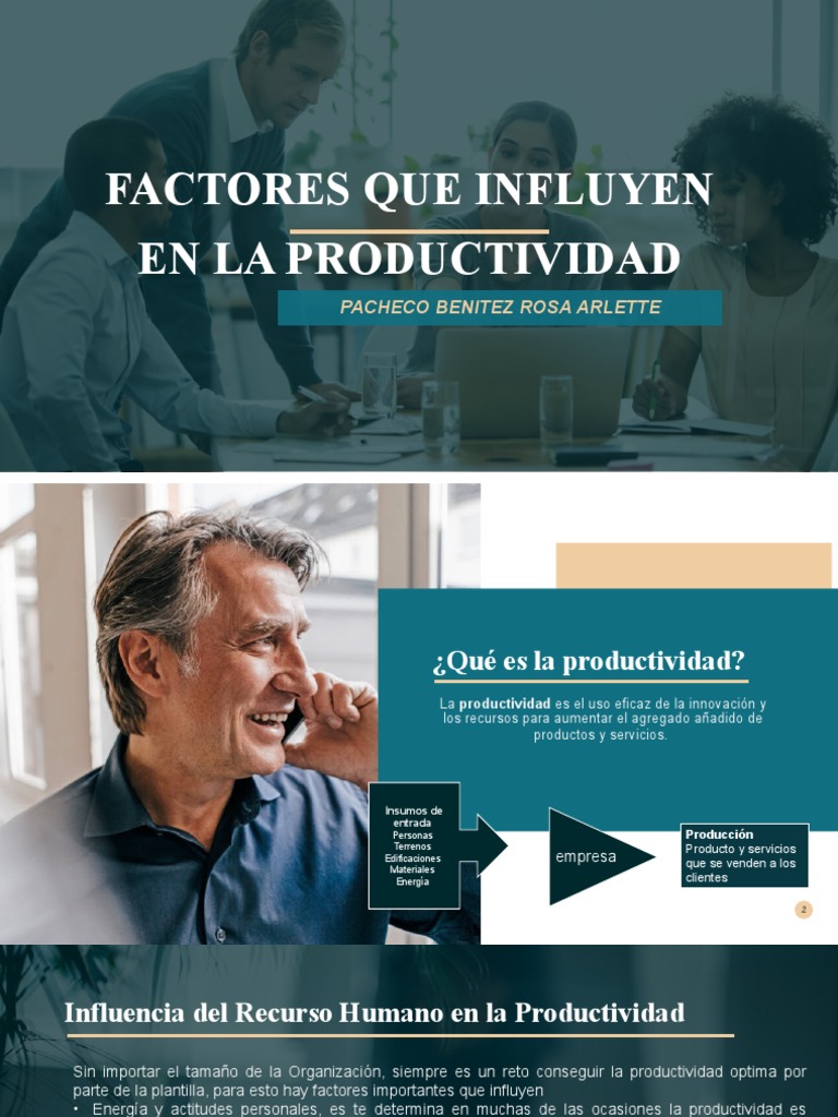 Factores Que Influyen en La Productividad | PDF | Gestión de recursos humanos | Negocios económicos