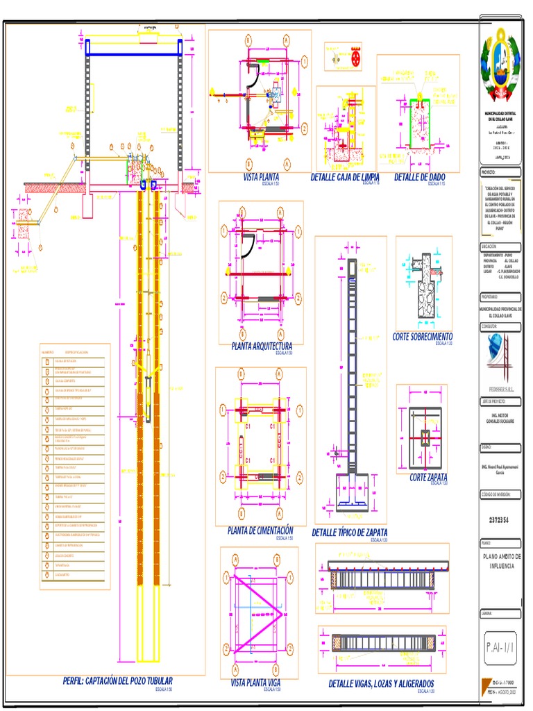 Plano de Pozo Tubular y Cerco Perimétrico Jaquencahi-Ap-B01 | PDF ...