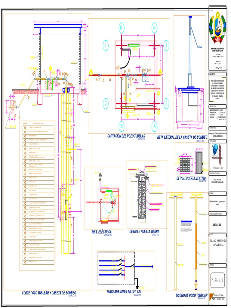 Plano de Pozo Tubular y Cerco Perimétrico Jaquencahi-Ap-B02 | PDF ...
