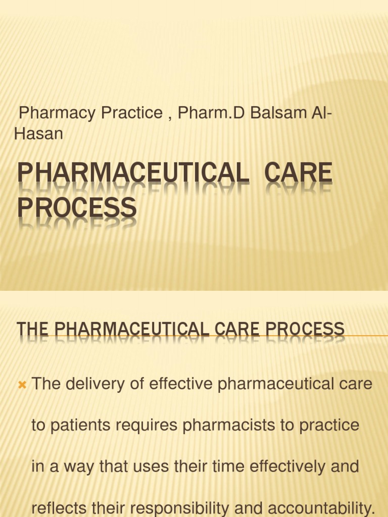 02-Pharmaceutical Care Process | PDF | Pharmacy | Gastroesophageal ...