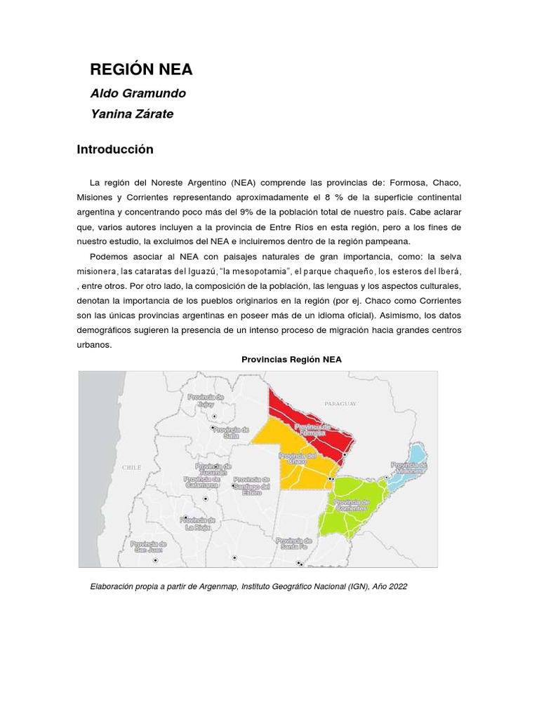 Características de la Región NEA en Argentina | PDF | Los bosques | Algodón