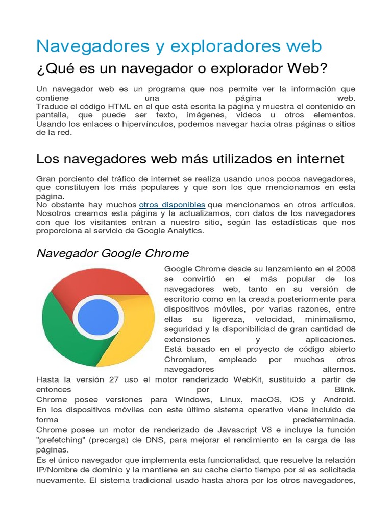 Navegadores y Exploradores Web | PDF | explorador de Internet | Microsoft Windows