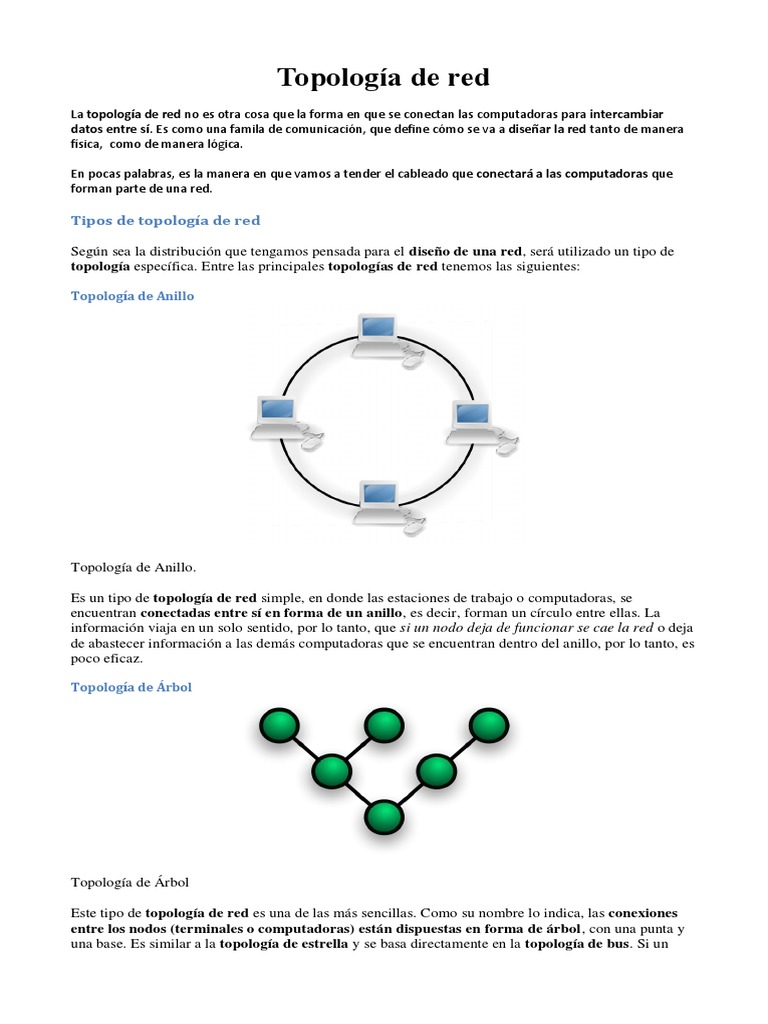 Tipos de Topologías de Red | PDF