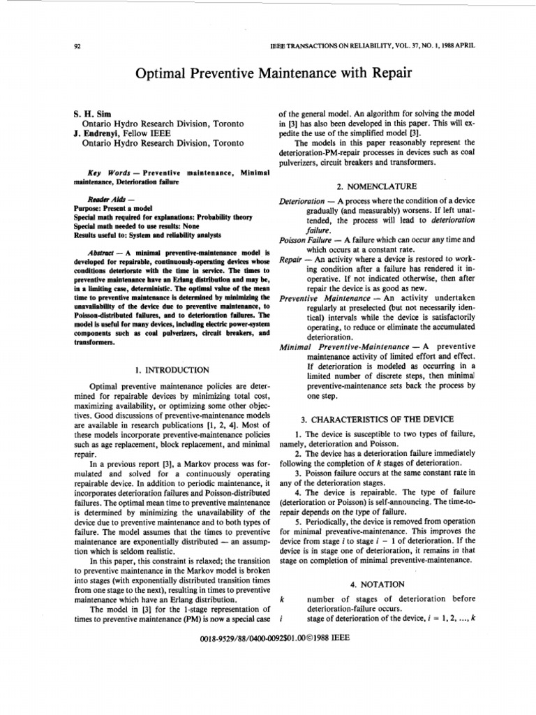 MTTR | PDF | Reliability Engineering | Mathematical Optimization