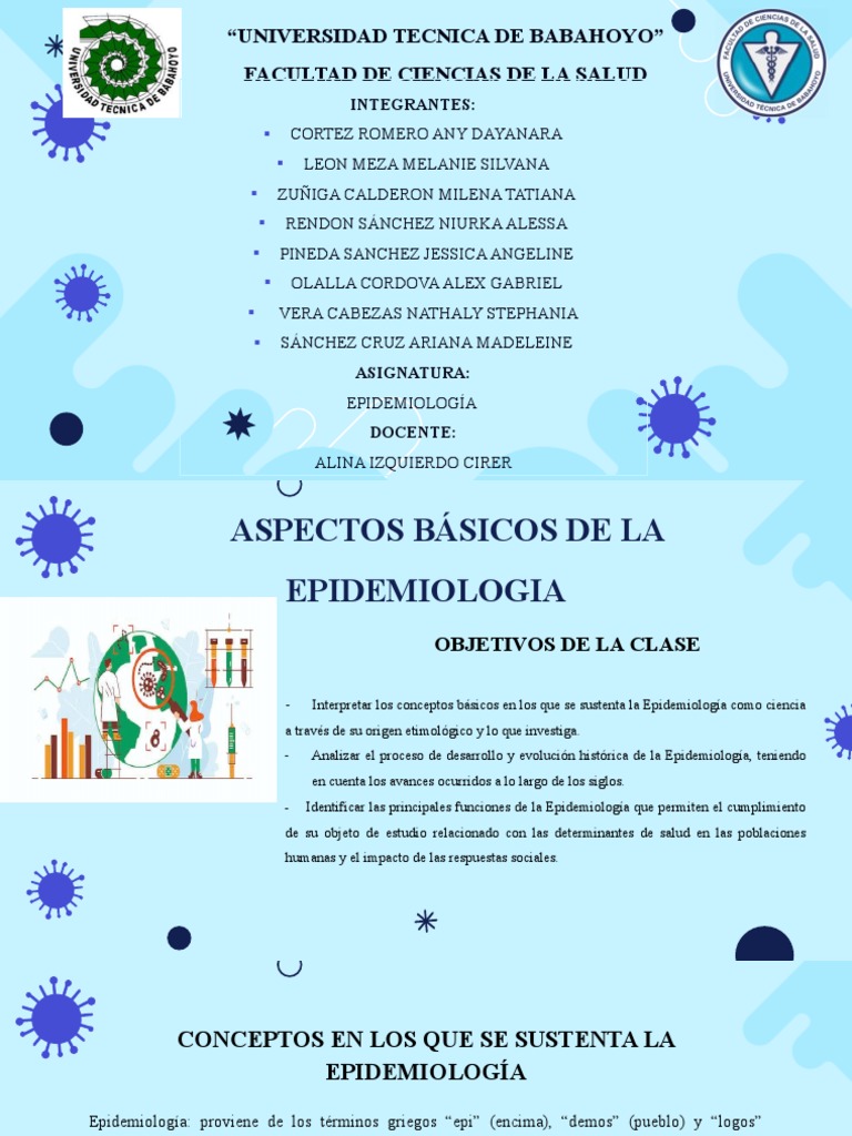 Aspectos Básicos de La Epidemiologia-Grupo 1 | PDF | Epidemiología | Probabilidad