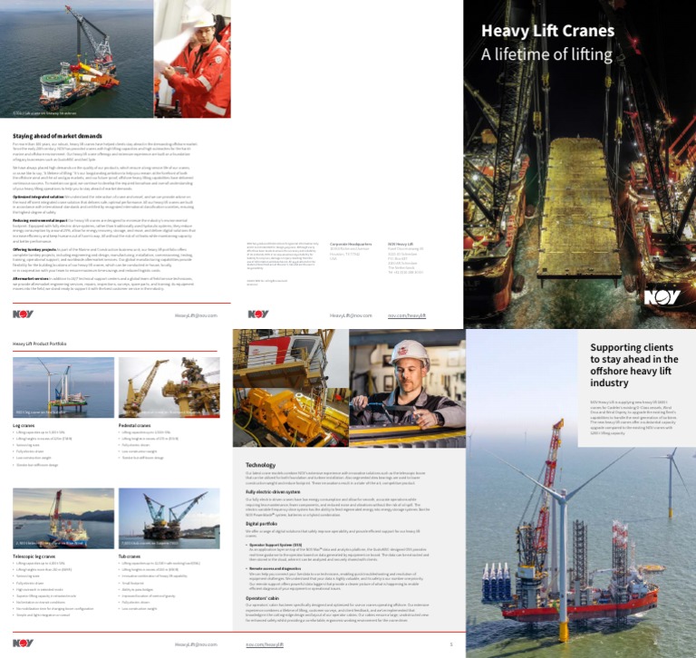 Heavy Lift Cranes Brochure | PDF | Crane (Machine) | Elevator