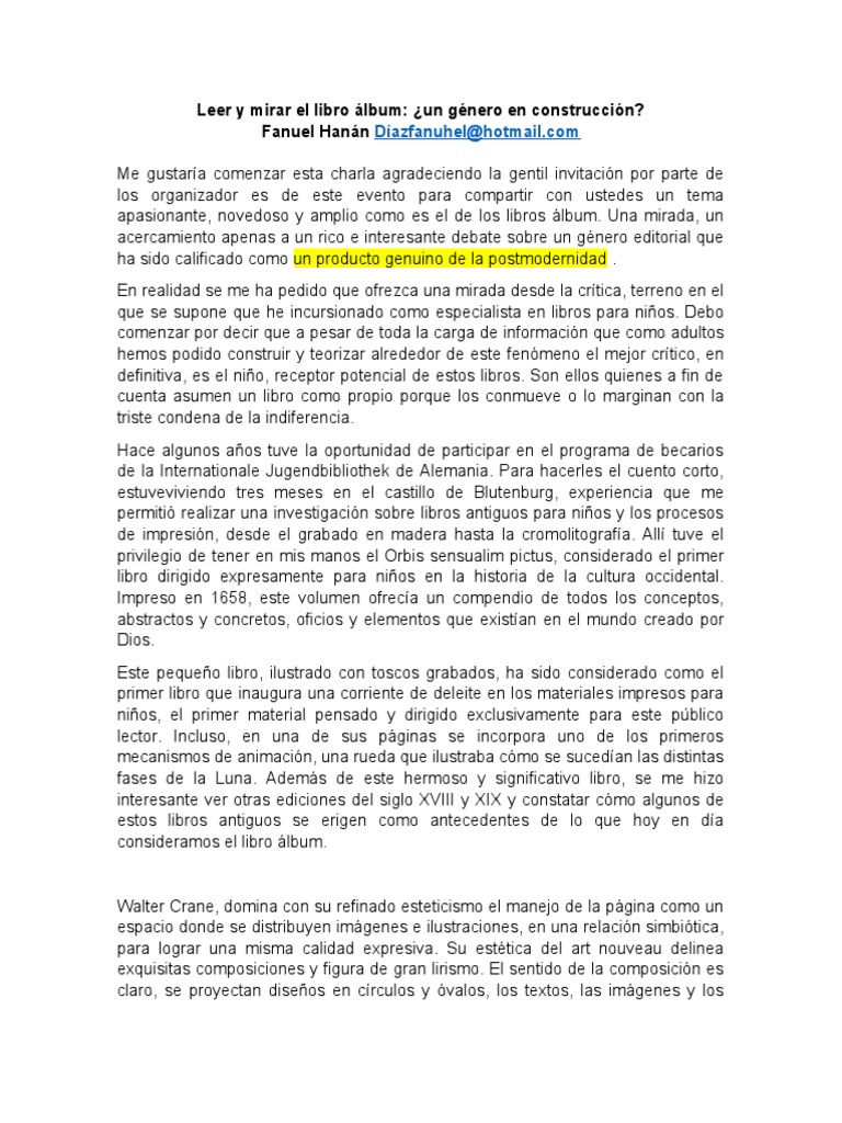 Leer y Mirar El Libro Álbum | PDF | Imagen | Libros