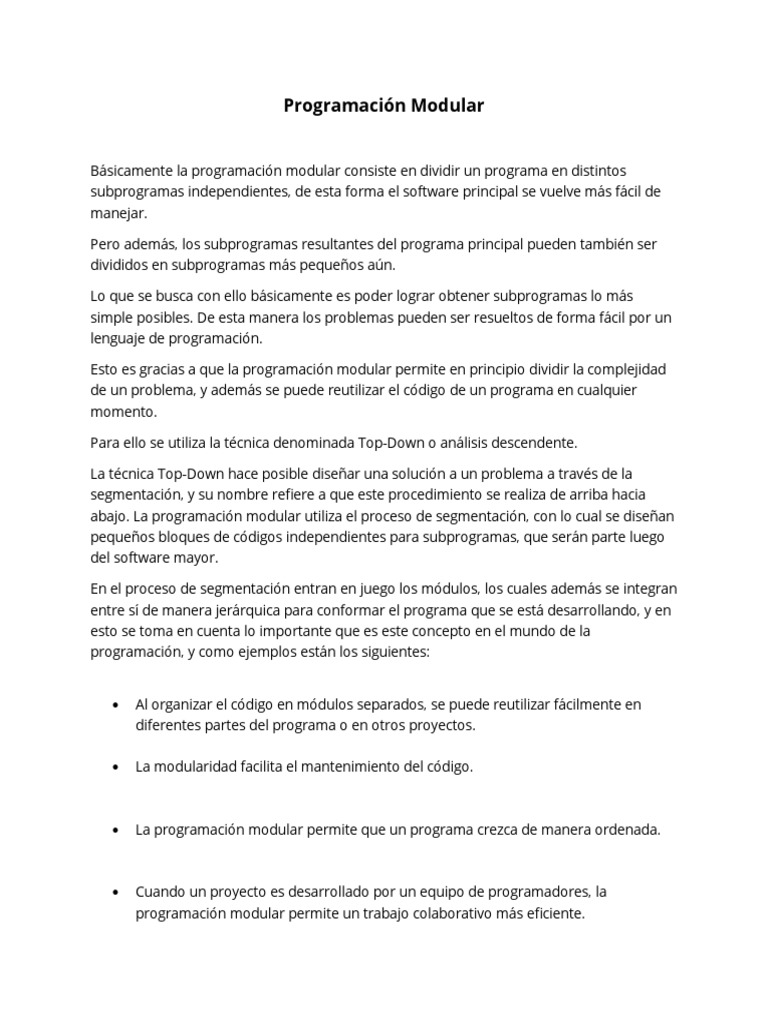 Tipos de Programación | PDF | Programación de computadoras | Programación