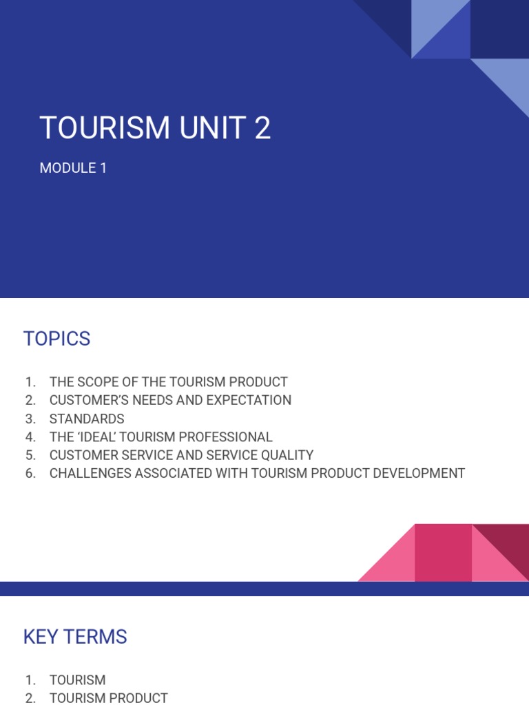 Tourism Unit 2: Product Development Insights | PDF | Quality Management | Tourism