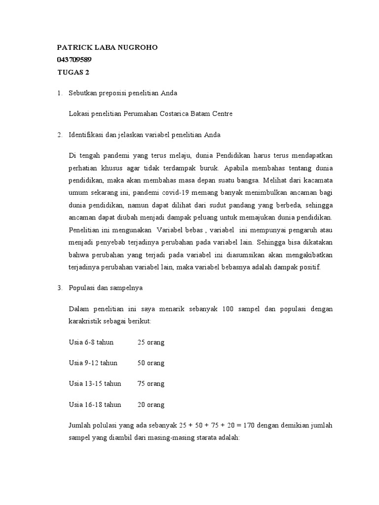 Patrick Laba Nugroho 043709589 | PDF | Kesehatan Holistik