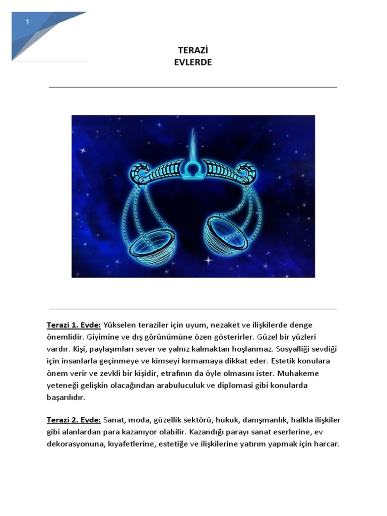 7 - Terazi̇ Evlerde | PDF