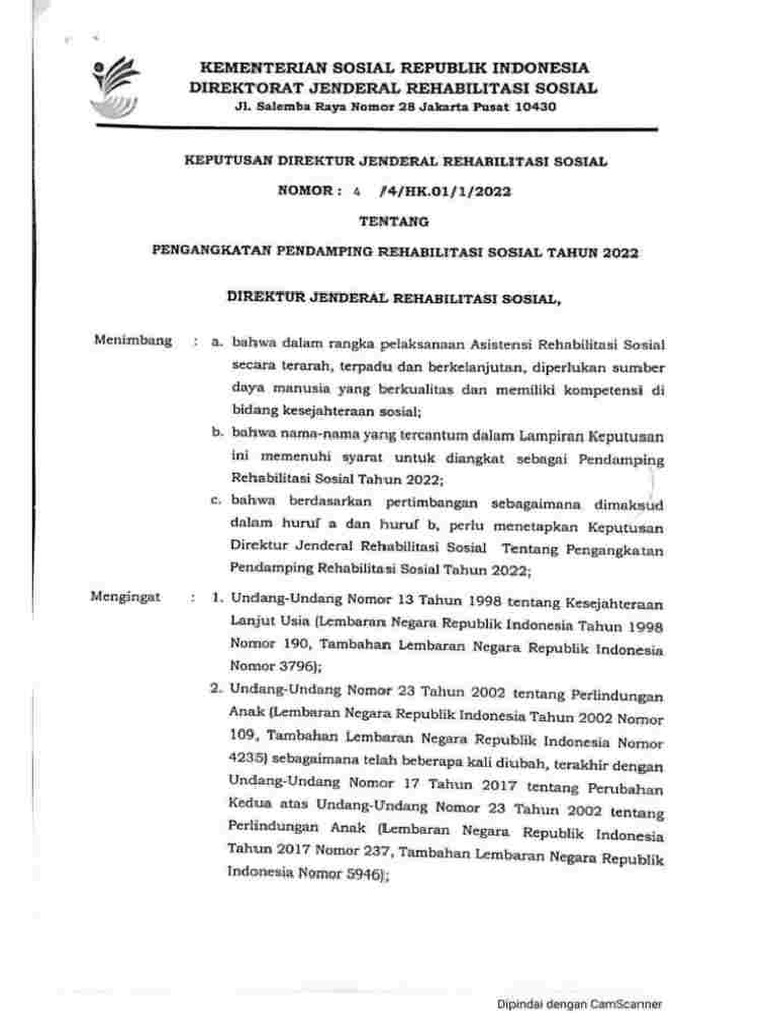 SK Relawan 2022 | PDF