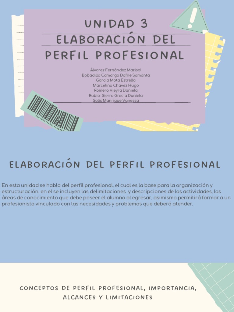 Elaboración Del Perfil Profesional | PDF | Conocimiento | Ciencia cognitiva
