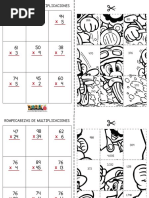 Rompecabezas D Multiplicaciones | PDF