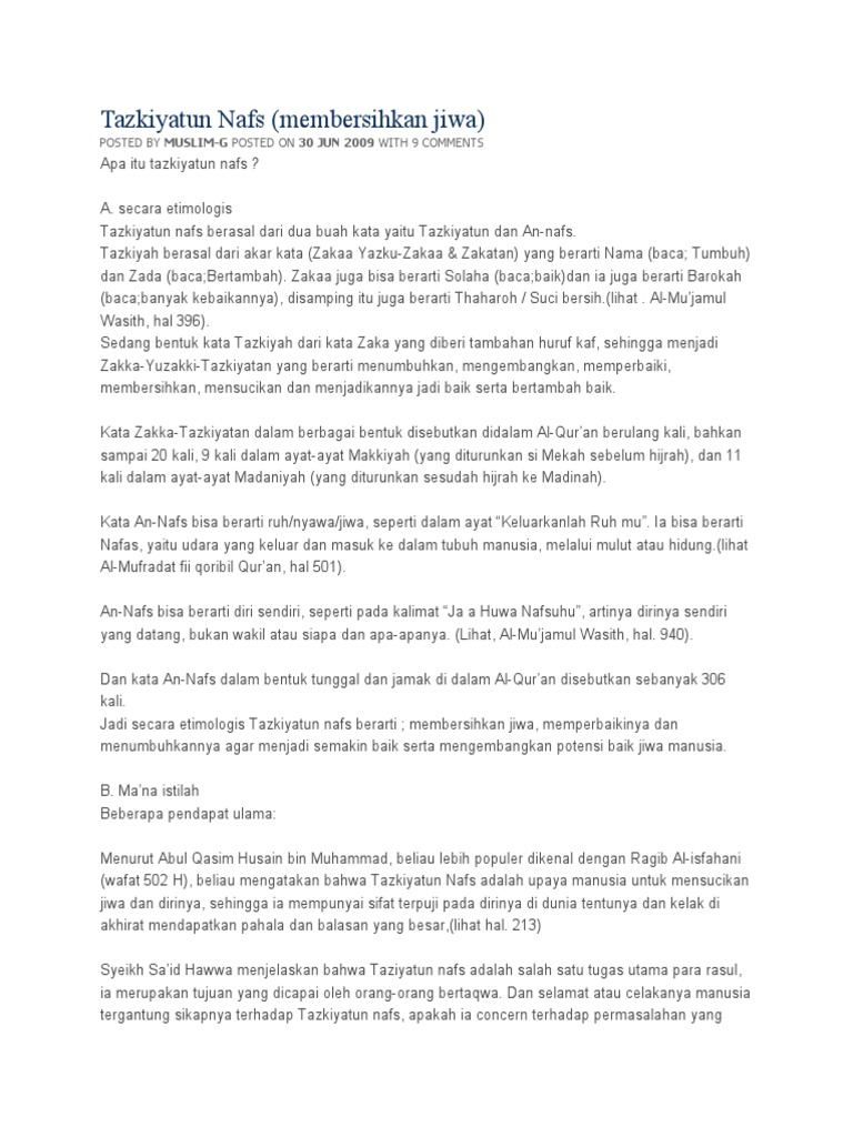 Tazkiyatun Nafs | PDF