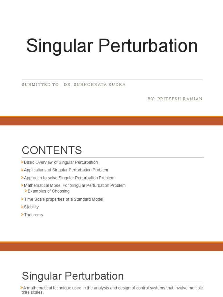 Singular Perturbation | PDF | Stability Theory | Equations