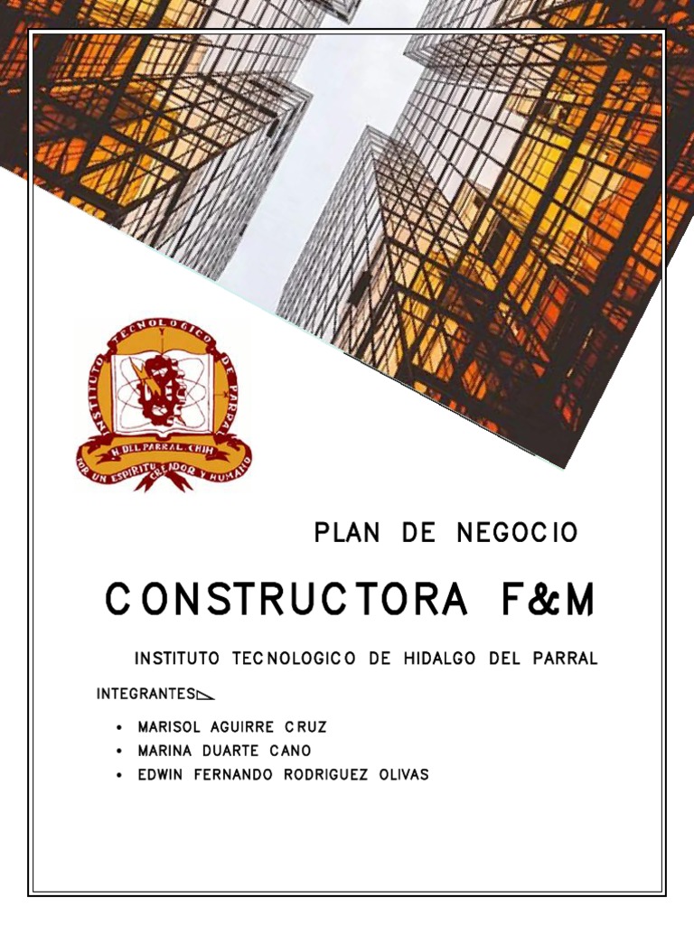 Plan de negocio (contructora) | PDF | Calidad (comercial) | Arquitecto