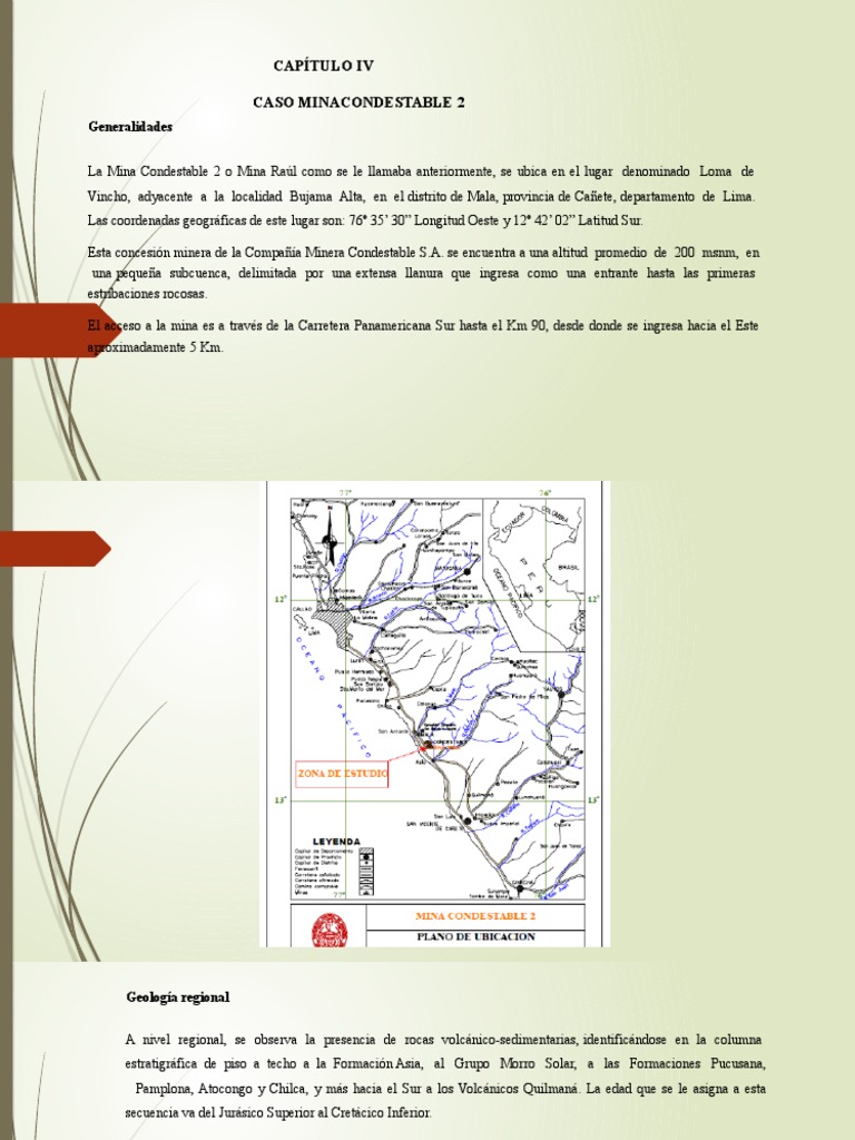 Mina Condestable | PDF | Estrato | Minería