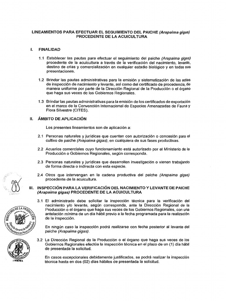 Resol Ministerial 2019 - Paiche .Per187057anx | PDF
