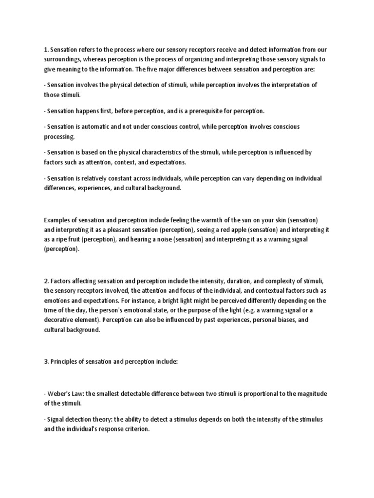 Psychology Assignment | PDF | Perception | Senses