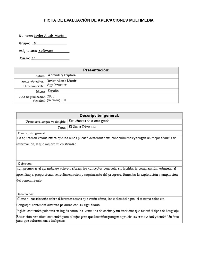 Ficha Modulo | PDF | Aprendizaje | Software de la aplicacion