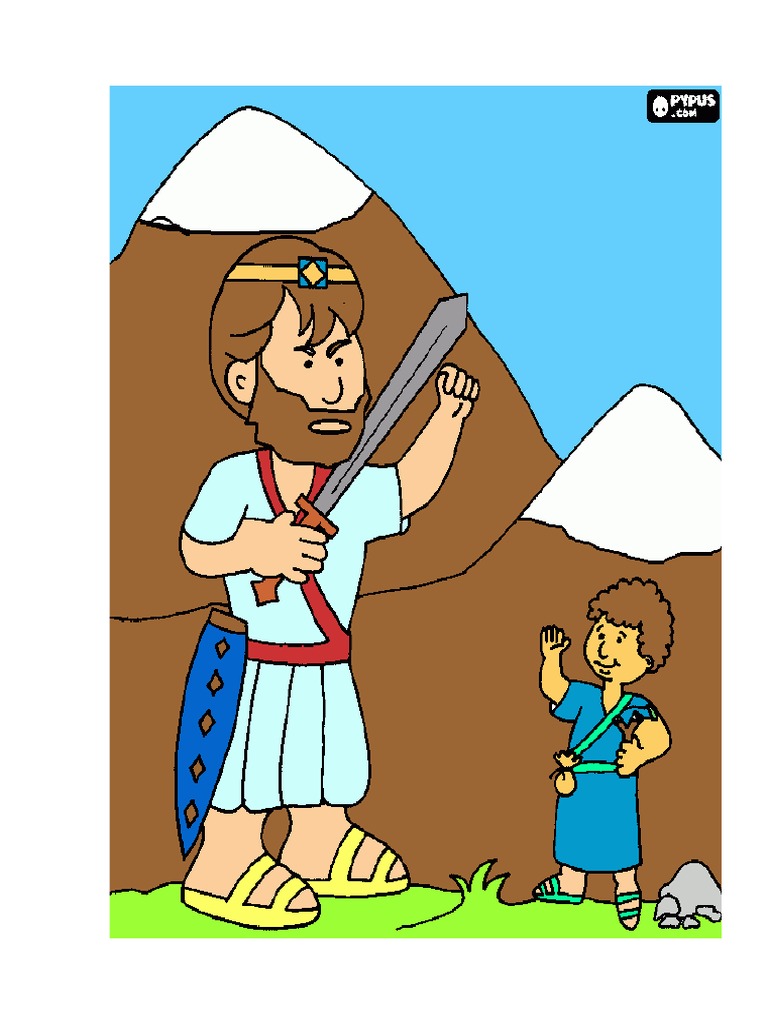 Imagen David y Goliat Coloreada | PDF