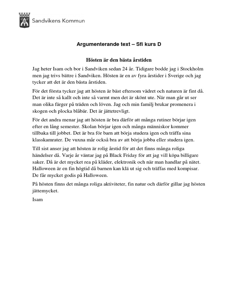 Argumenterande Text 2d2 Grupp 1 | PDF
