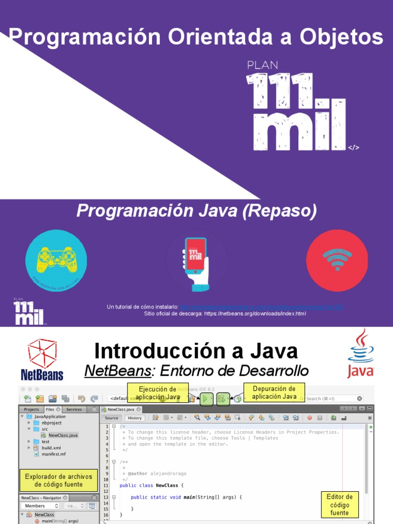 Tutorial Java y NetBeans: POO y Operadores | PDF | Objeto (informática) | Java (lenguaje de ...
