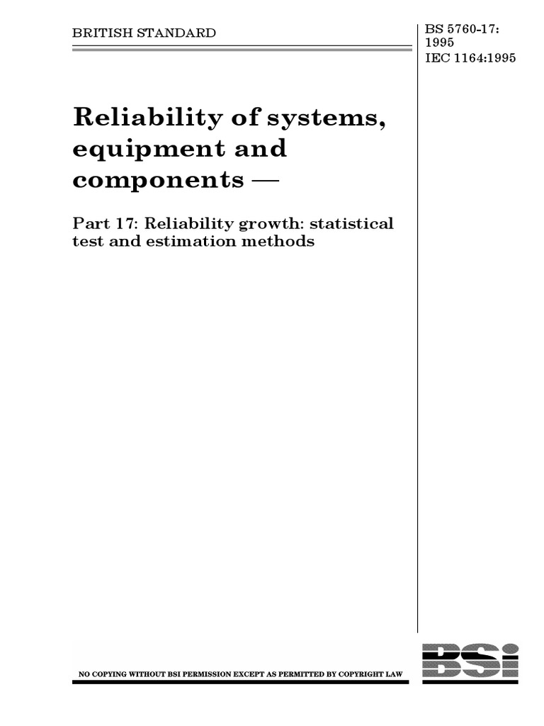 BS5760 17 | Download Free PDF | Reliability Engineering