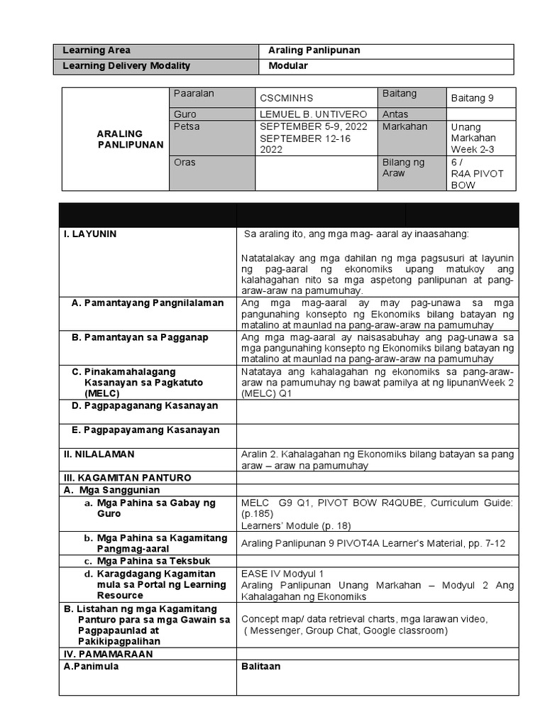 Untivero, Lemuel B. - Le - Q1 - Week 2-3 - Ap 9 | PDF