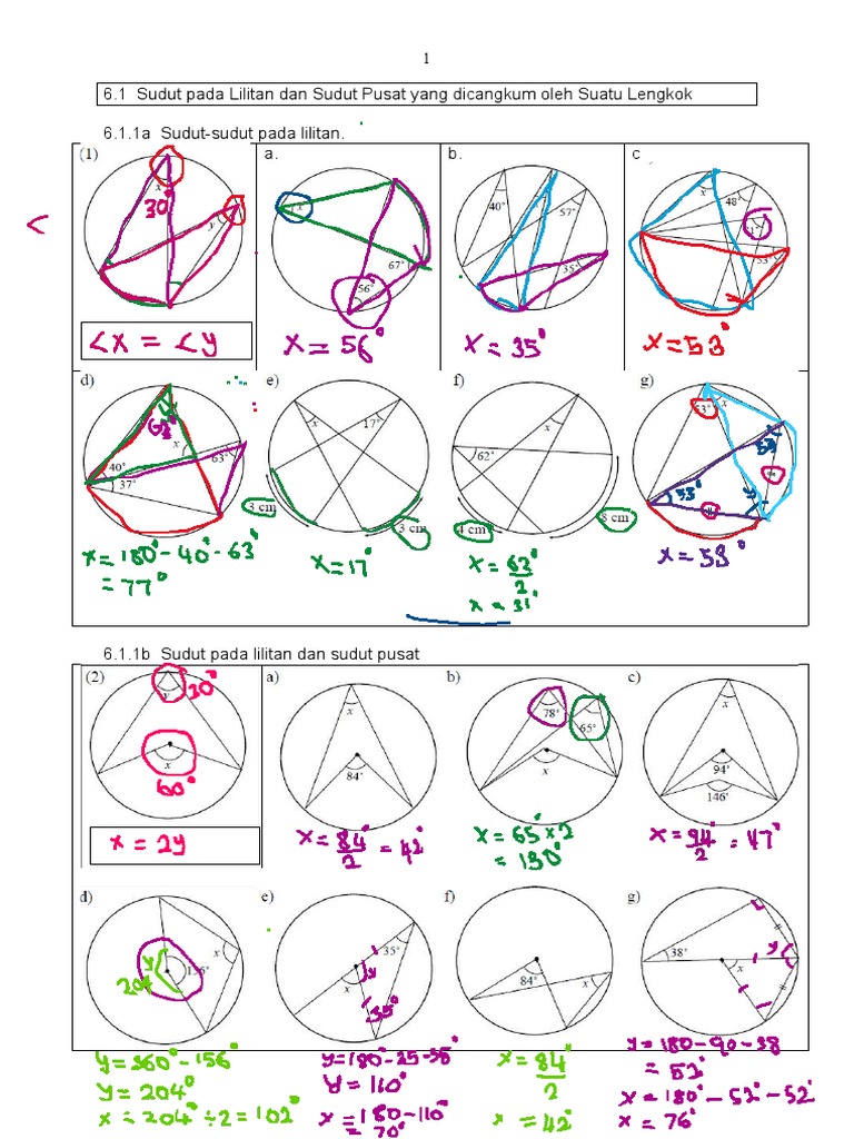 6 sudut dan tangen bagi bulatan (2) | PDF