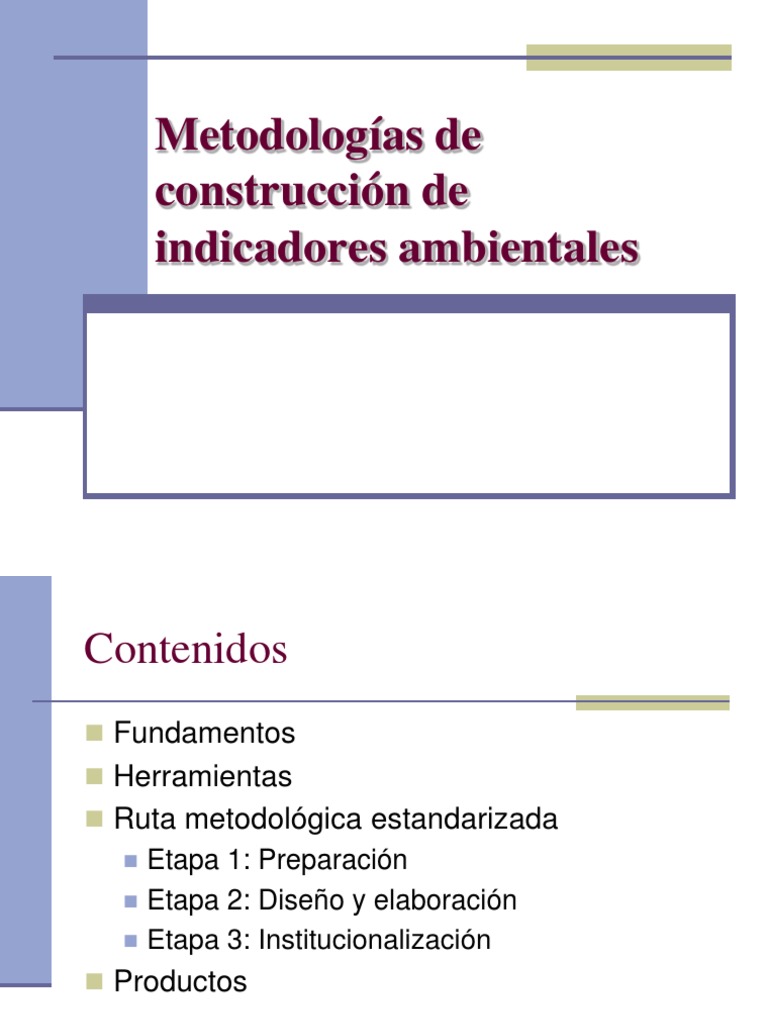 Diseño de Indicadores Ambientales | PDF | Sustentabilidad | Entorno natural